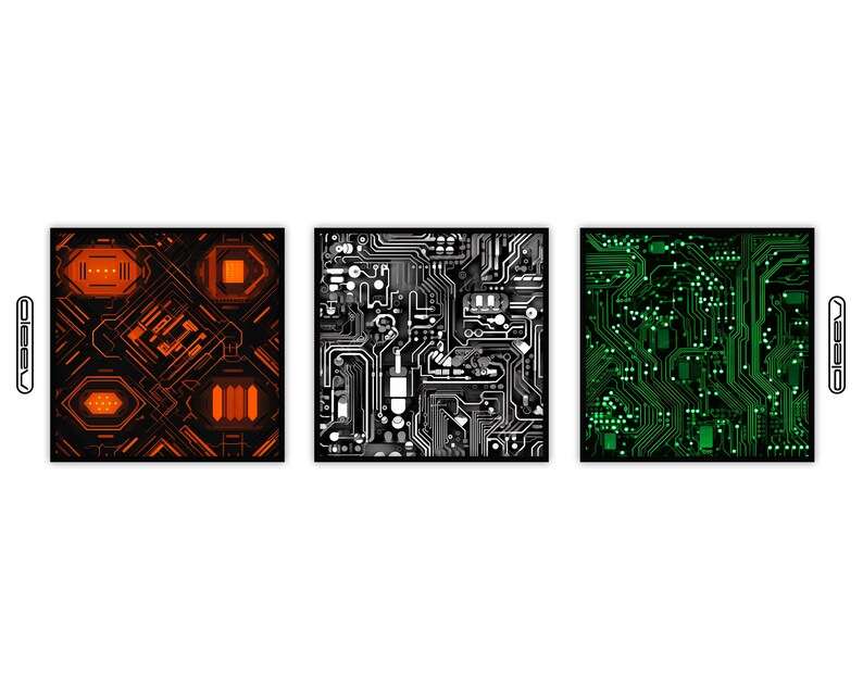 Cyberpunk Printable Patterns 12-pack Digital Downloads for - Etsy