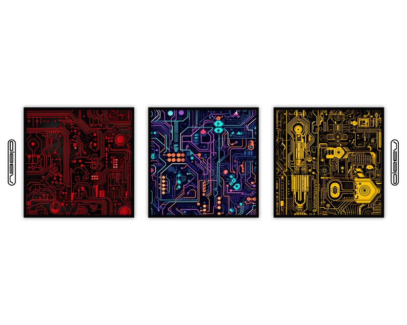 Cyberpunk Printable Patterns 12-pack Digital Downloads for DIY Crafts ...