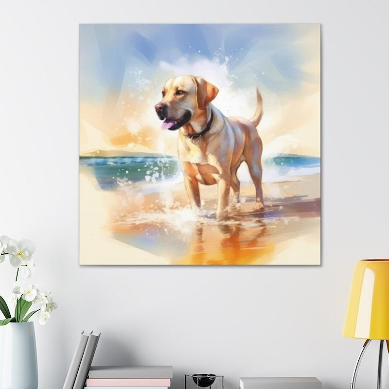 Yellow Lab Painting - Etsy