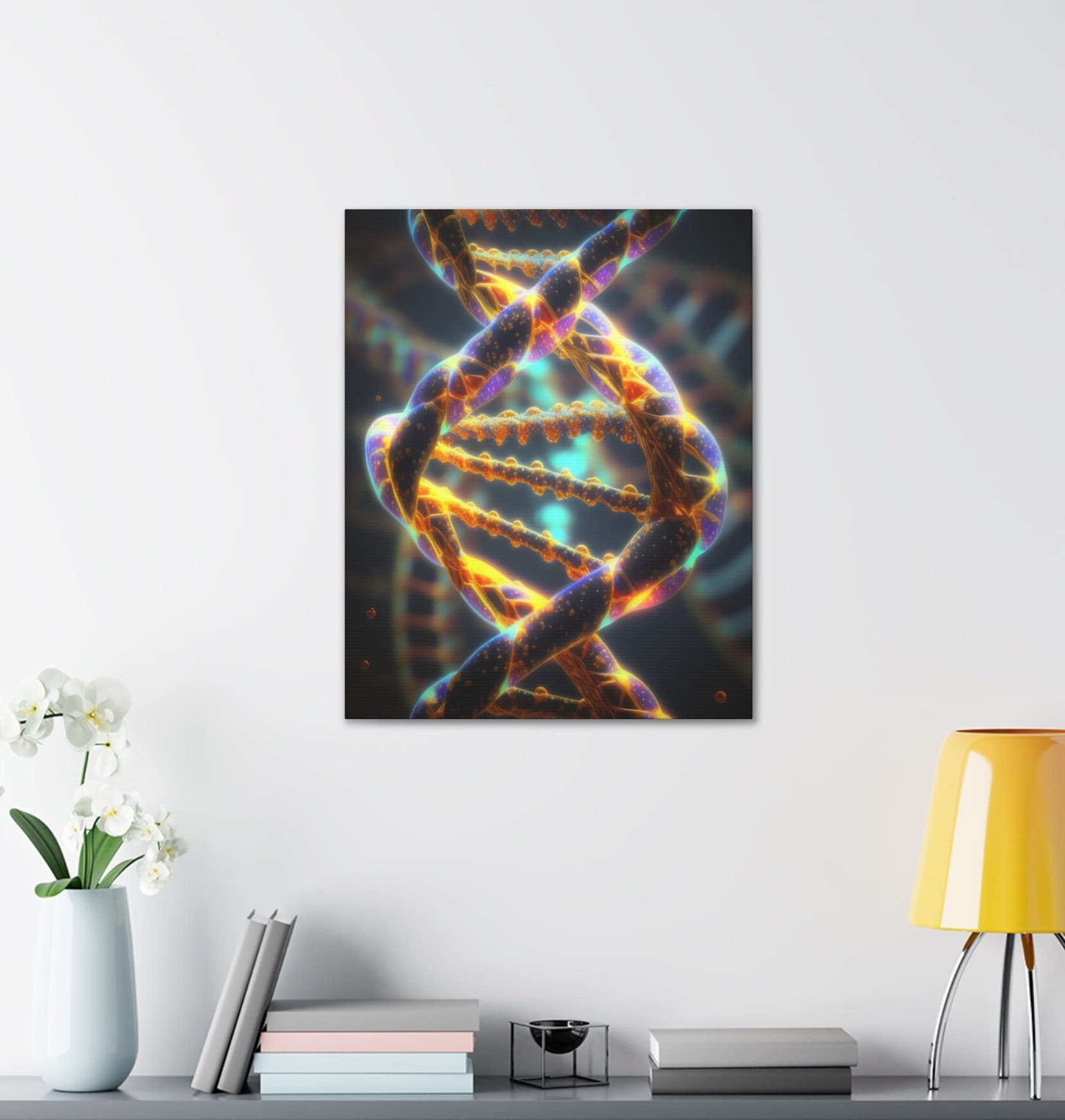 DNA Wall Art, Purple Double Helix, Double Helix Wall Art, DNA Double ...
