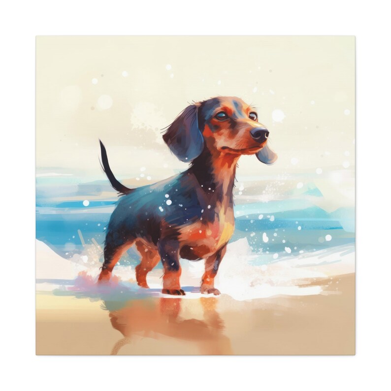 Happy Dachshund at the Beach, Dachshund Gifts, Dachshund Home Decor ...