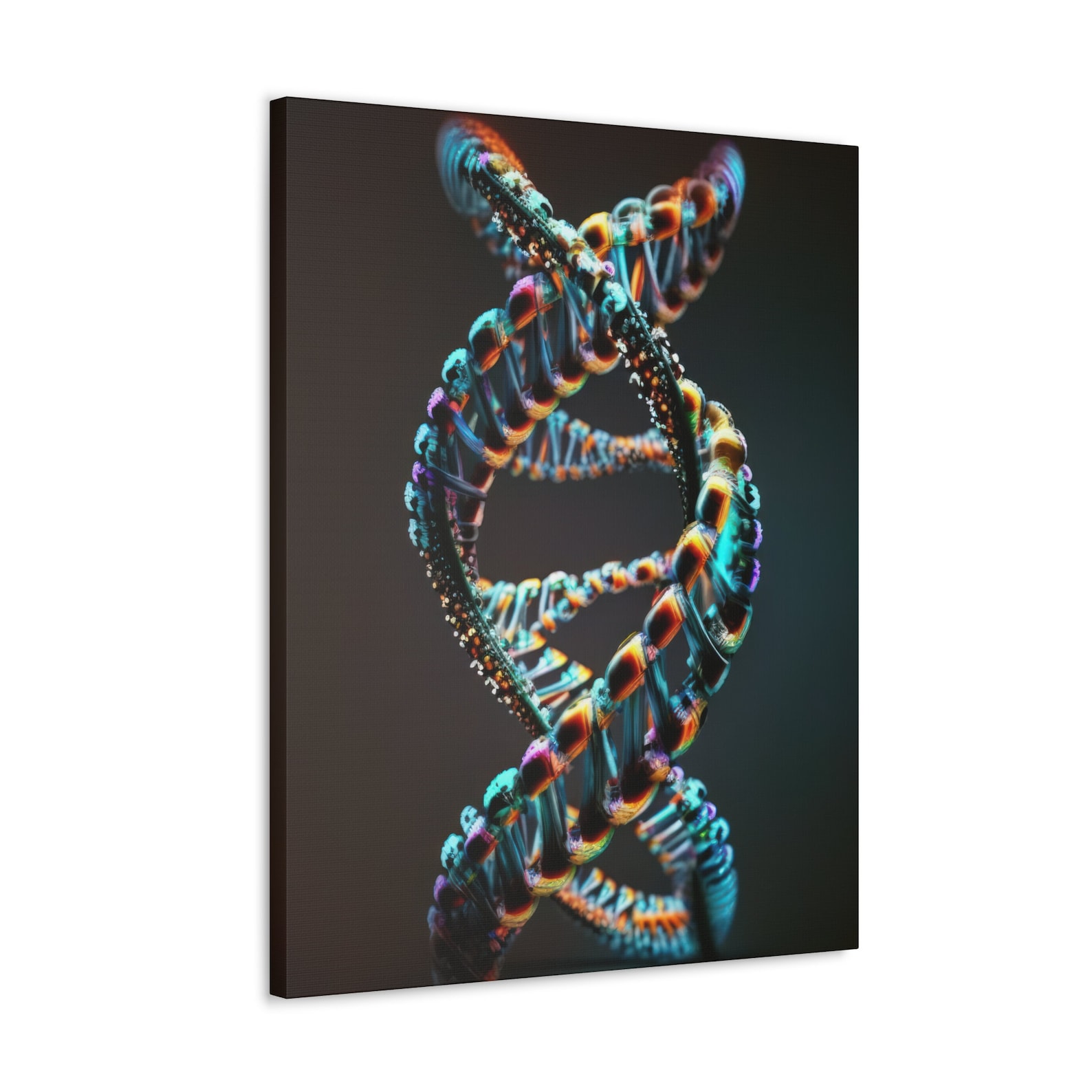 DNA Wall Art, Futuristic Double Helix, Blue Double Helix, Double Helix ...