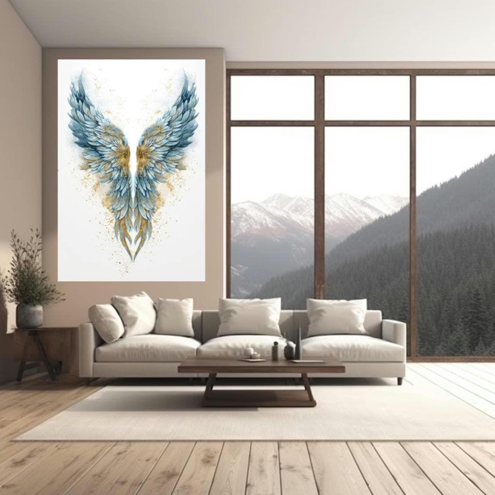 Beautiful Angel Wings Artwork, Angel Canvas Art, Angel Wings Gifts ...