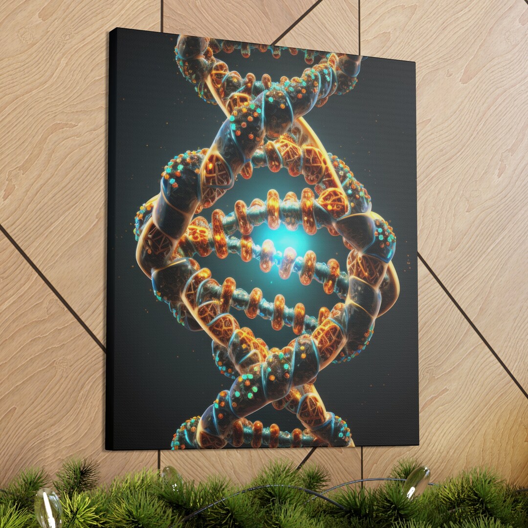 DNA Wall Art Gold Double Helix Double Helix Wall Art DNA - Etsy