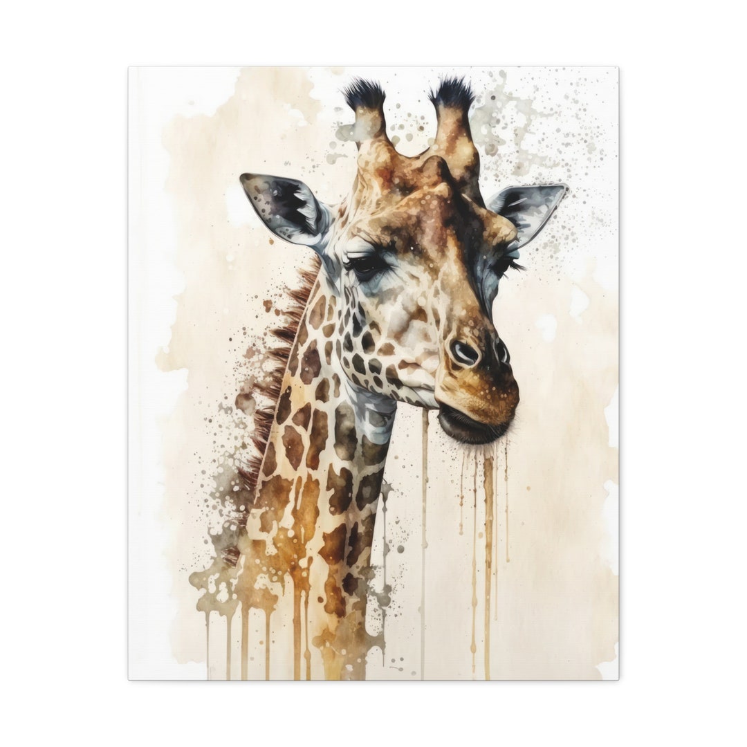Giraffe Art, Giraffe Canvas, Baby Giraffe, Giraffe on Canvas, Giraffe ...