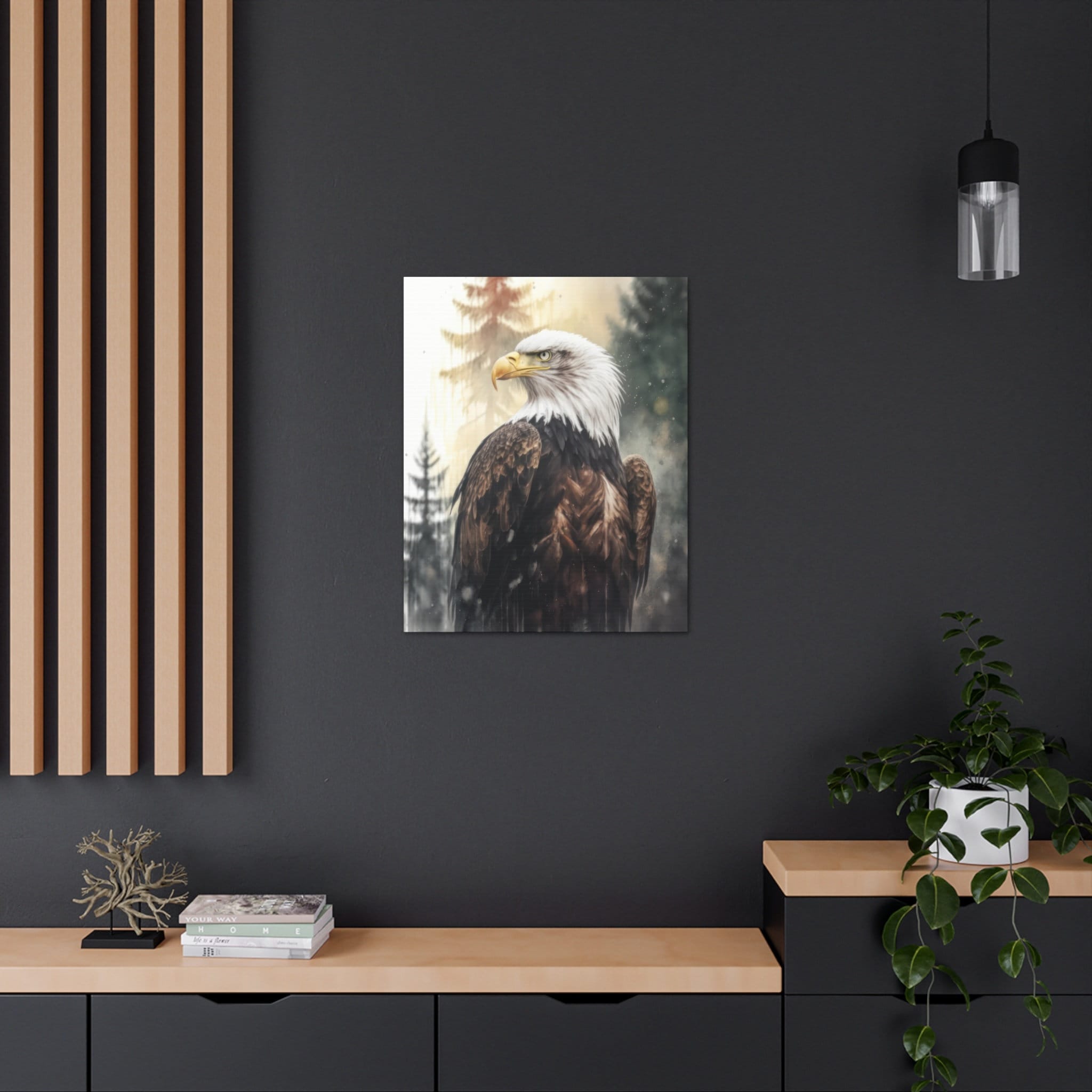 Bald Eagle in the Trees, Eagle Wall Art, Bald Eagle Canvas Art ...