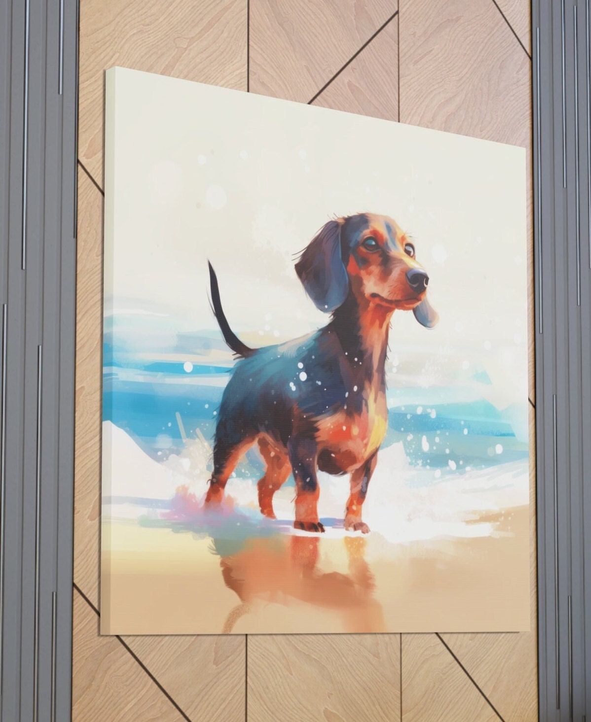 Happy Dachshund at the Beach, Dachshund Gifts, Dachshund Home Decor ...