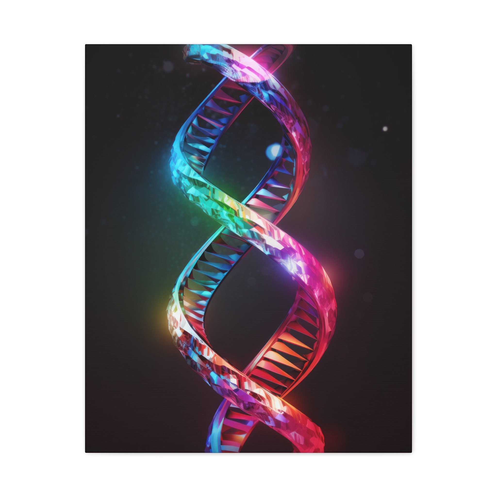 DNA Wall Art, Vibrant Double Helix, Colored Double Helix, Double Helix ...