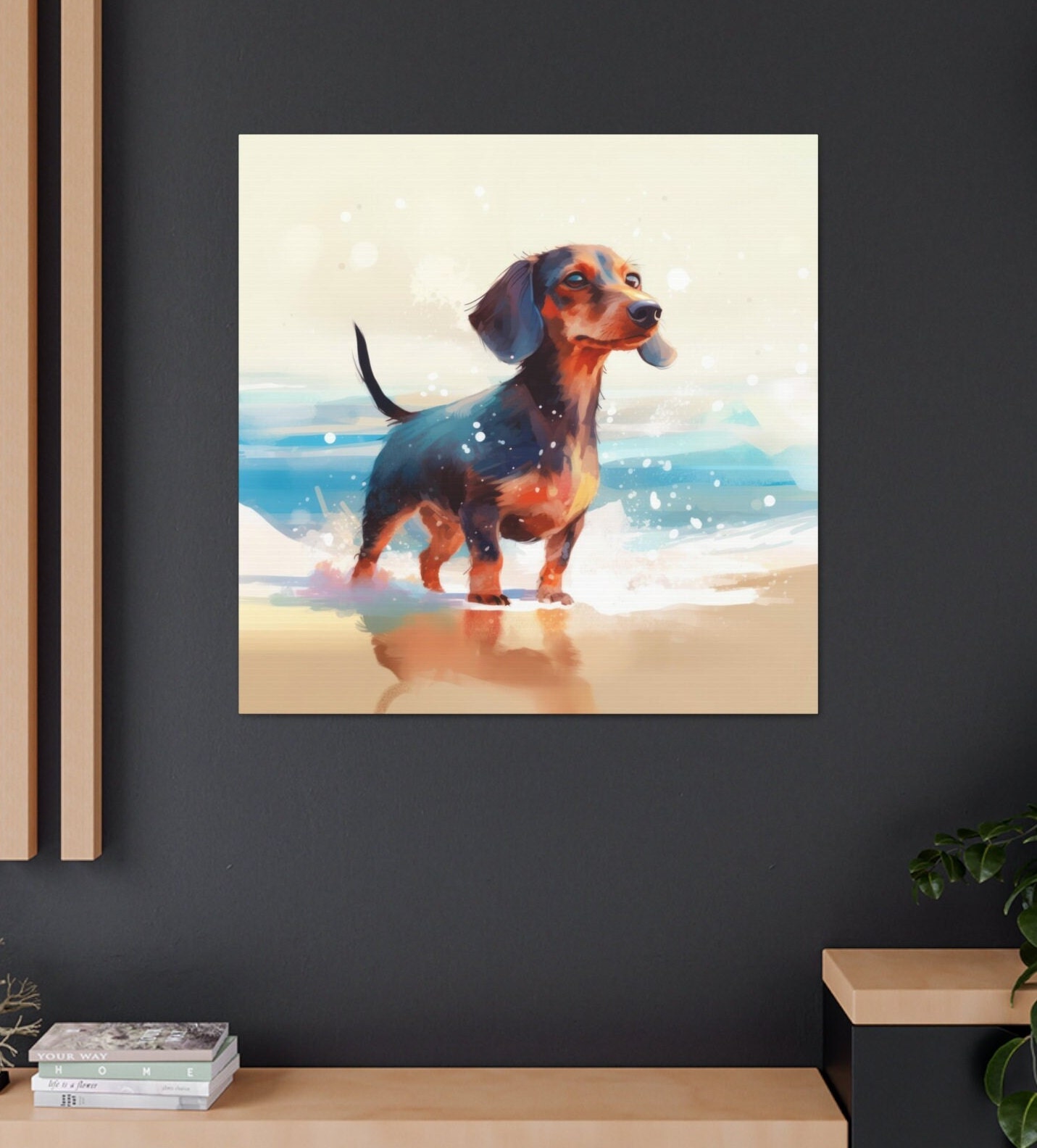 Happy Dachshund at the Beach Dachshund Gifts Dachshund Home - Etsy