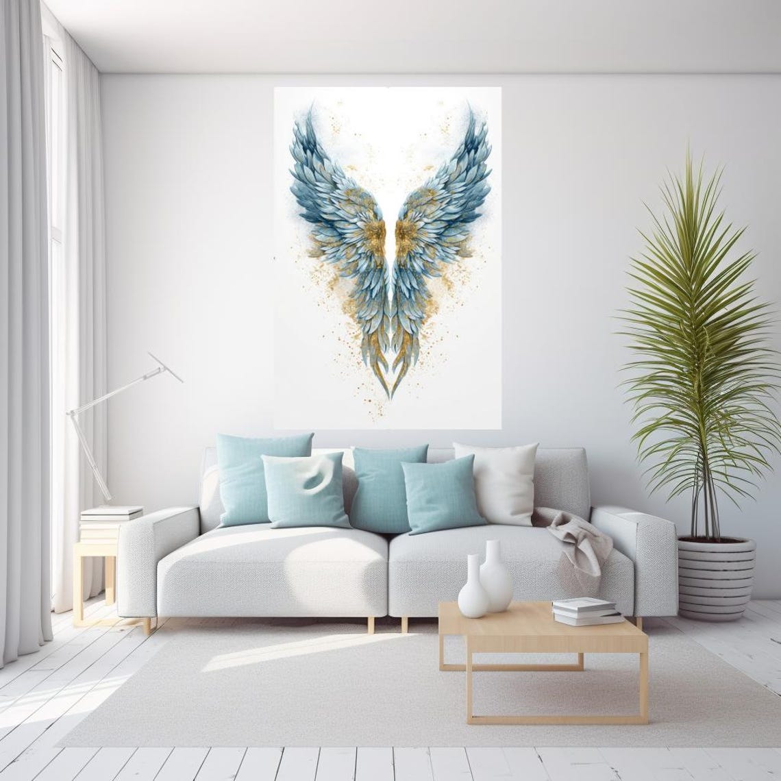 Beautiful Angel Wings Artwork, Angel Canvas Art, Angel Wings Gifts ...