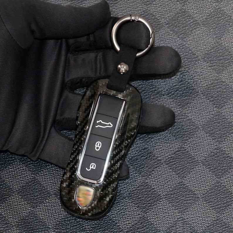 Premium Carbon Fiber Key Fob Cover Case Pack for Porsche 911 Cayenne ...