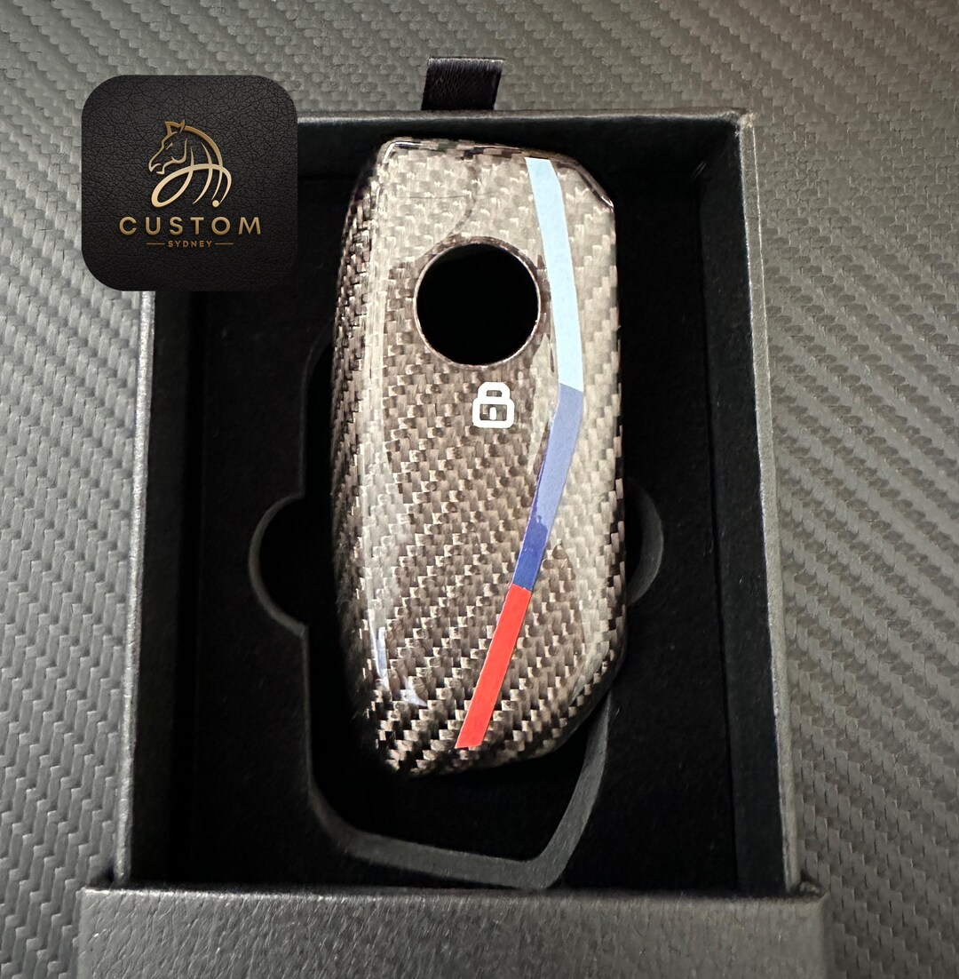 Premium Genuine Carbon Fiber Key Fob Cover for BMW I5 I7 Ix XM New ...