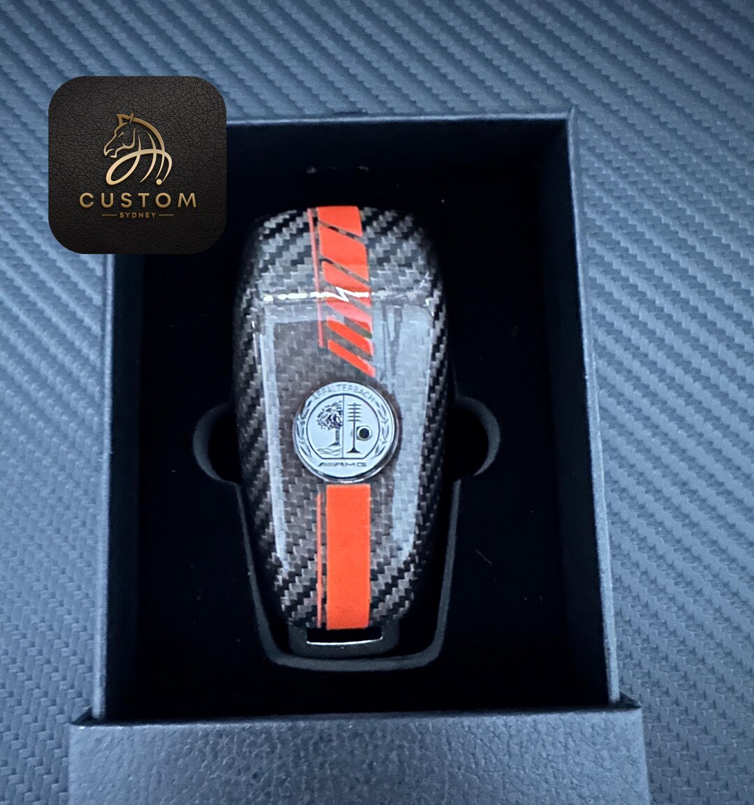 Genuine Carbon Fiber Key Cover Case FOB for Mercedes AMG C63S E63s ...