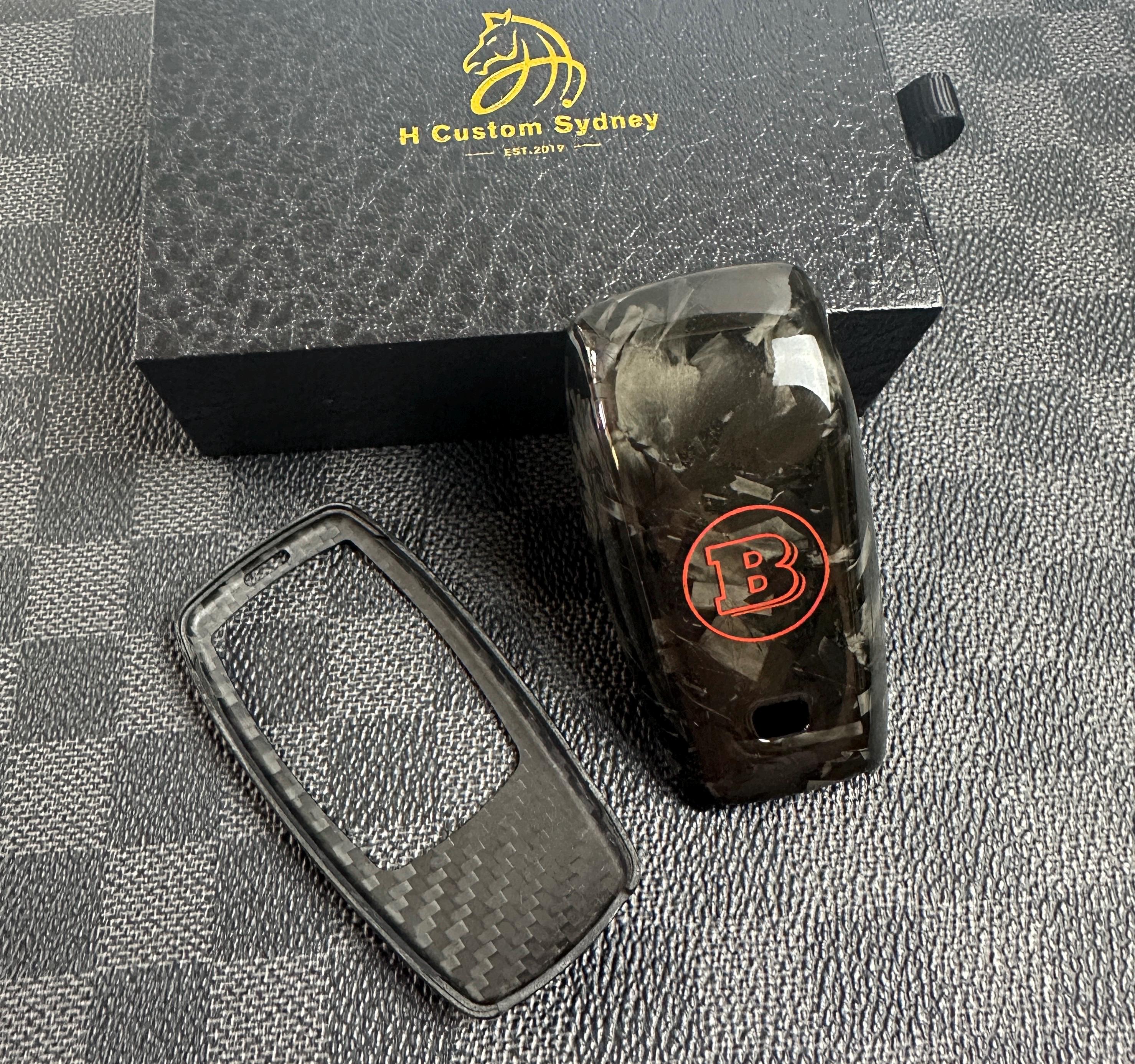 Brabus Style Premium Forged Carbon Fiber Key Fob Cover Case for ...