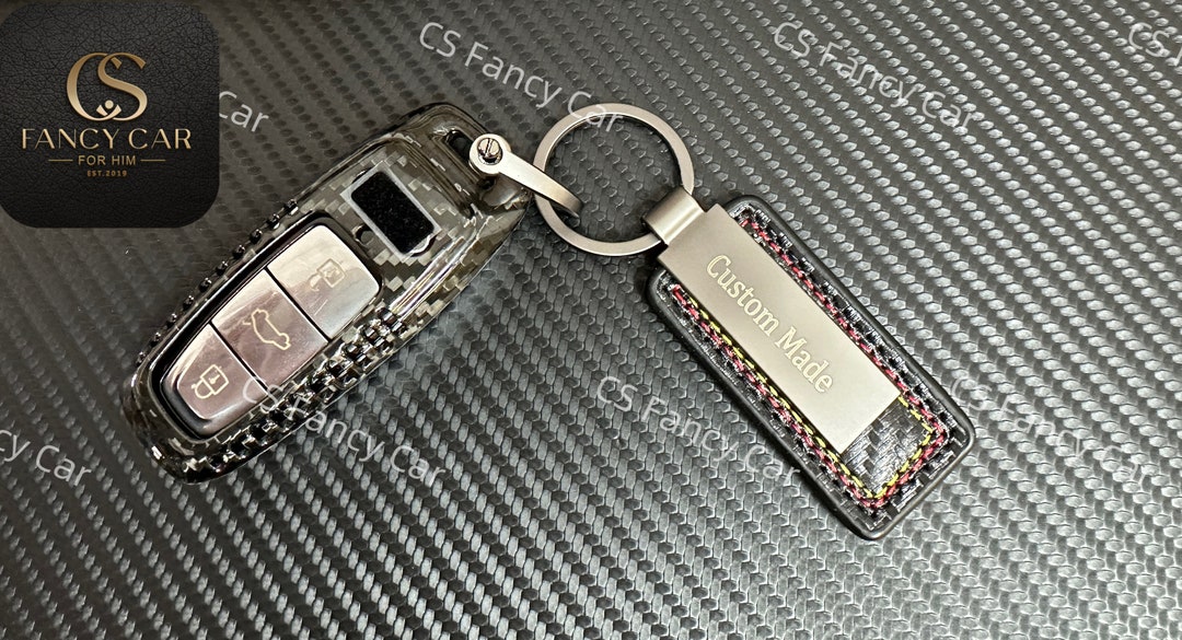 S3 RS3 S6 RS6 S7 RS7 Premium Genuine Fiber Key Fob Cover Case Fit for ...