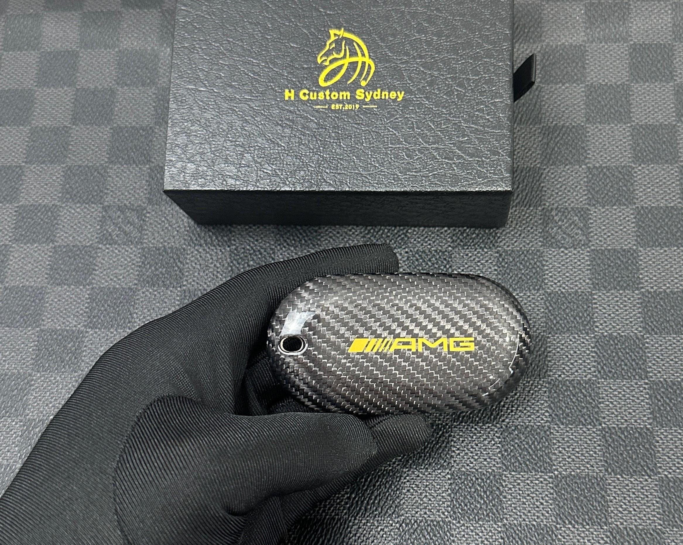 Premium Carbon Fiber Key Fob Cover for Mercedes AMG New C Glc E S Class ...