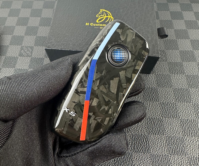 Luxury Forged Carbon Fiber Key Fob Cover Case for BMW New X5 X6 X7 LCI ...