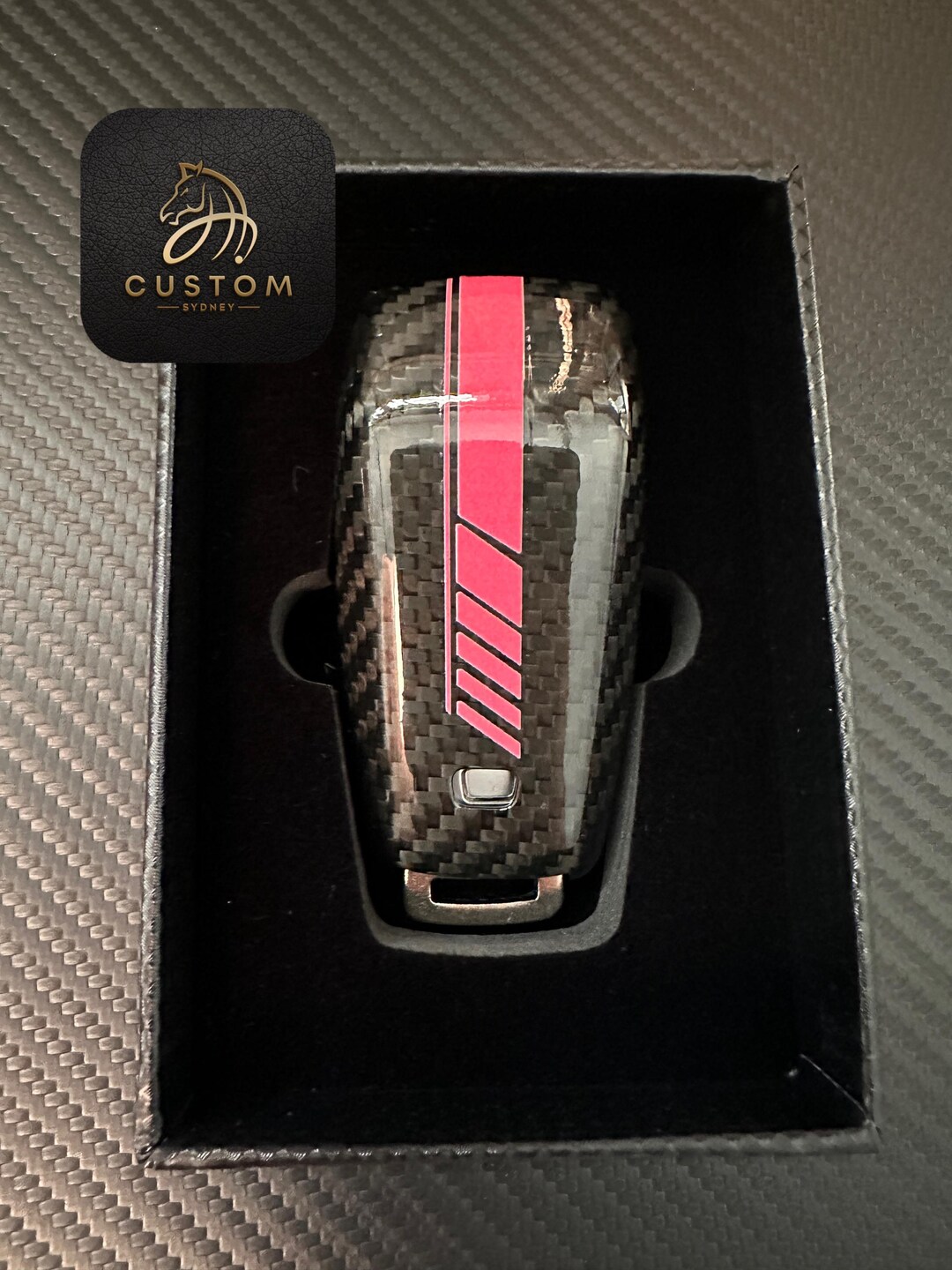 Premium Genuine Carbon Fiber Key Fob Cover Case for Mercedes AMG Model ...