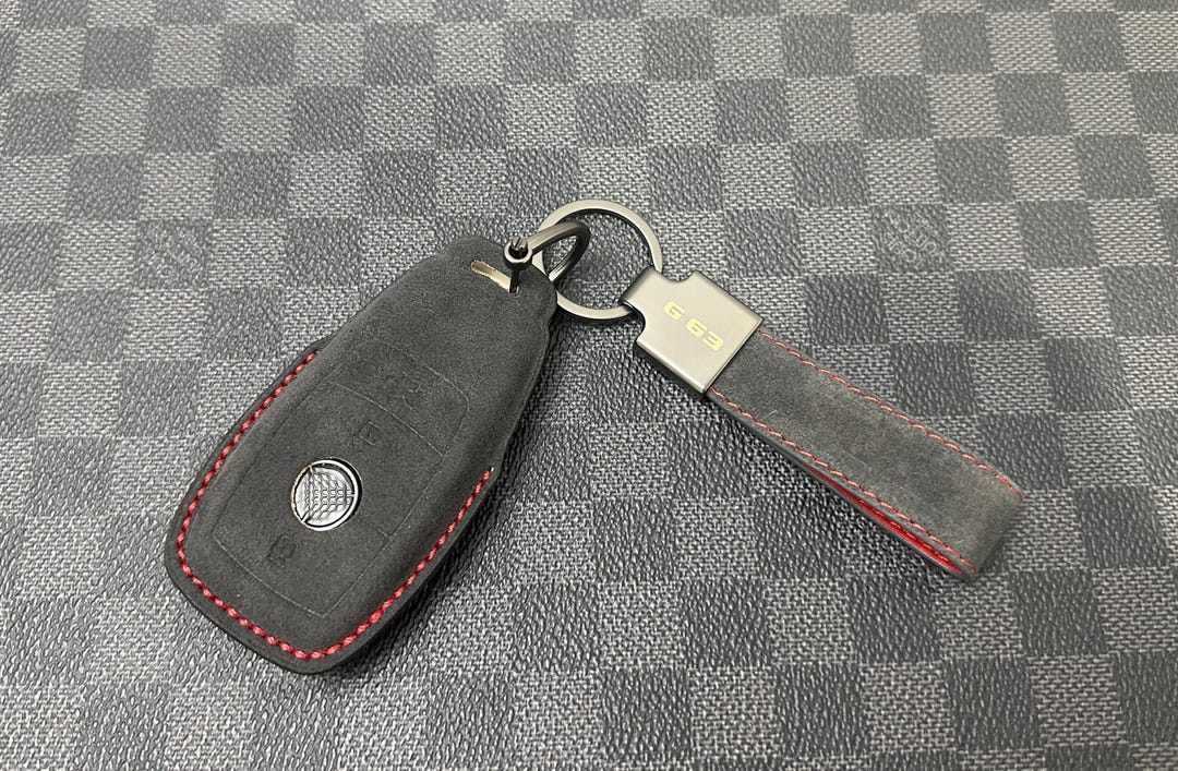 G63 Premium Alcantara Leather Key Fob Cover Case for Mercedes G63 2019 ...
