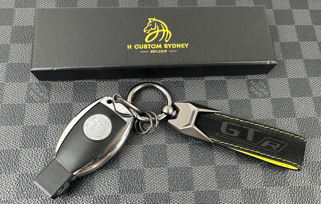 GTR Style Premium Alcantara Leather Keychain Keyring for Mercedes AMG ...