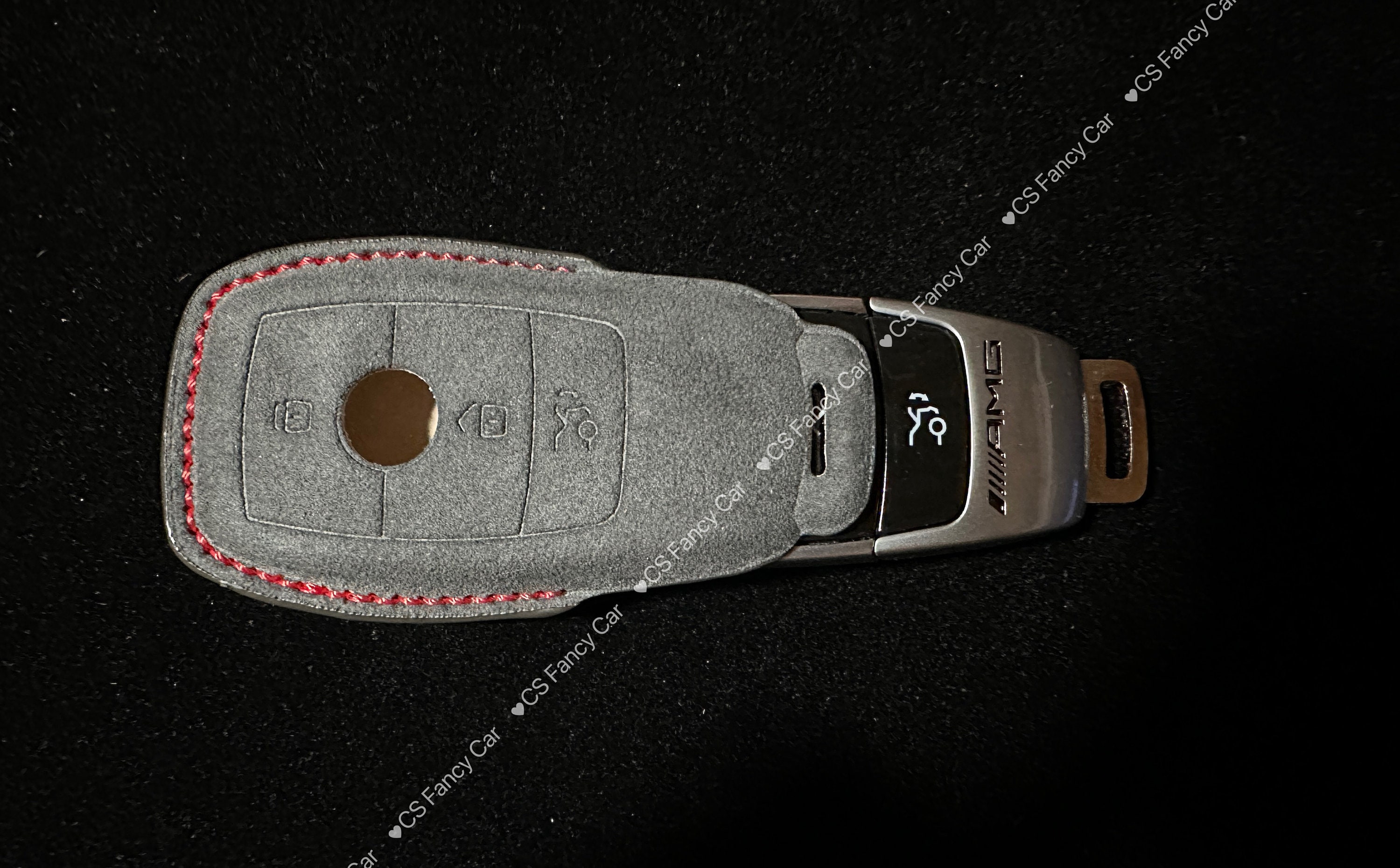 G63 Premium Alcantara Leather Key Fob Cover Case for Mercedes G63 2019 ...