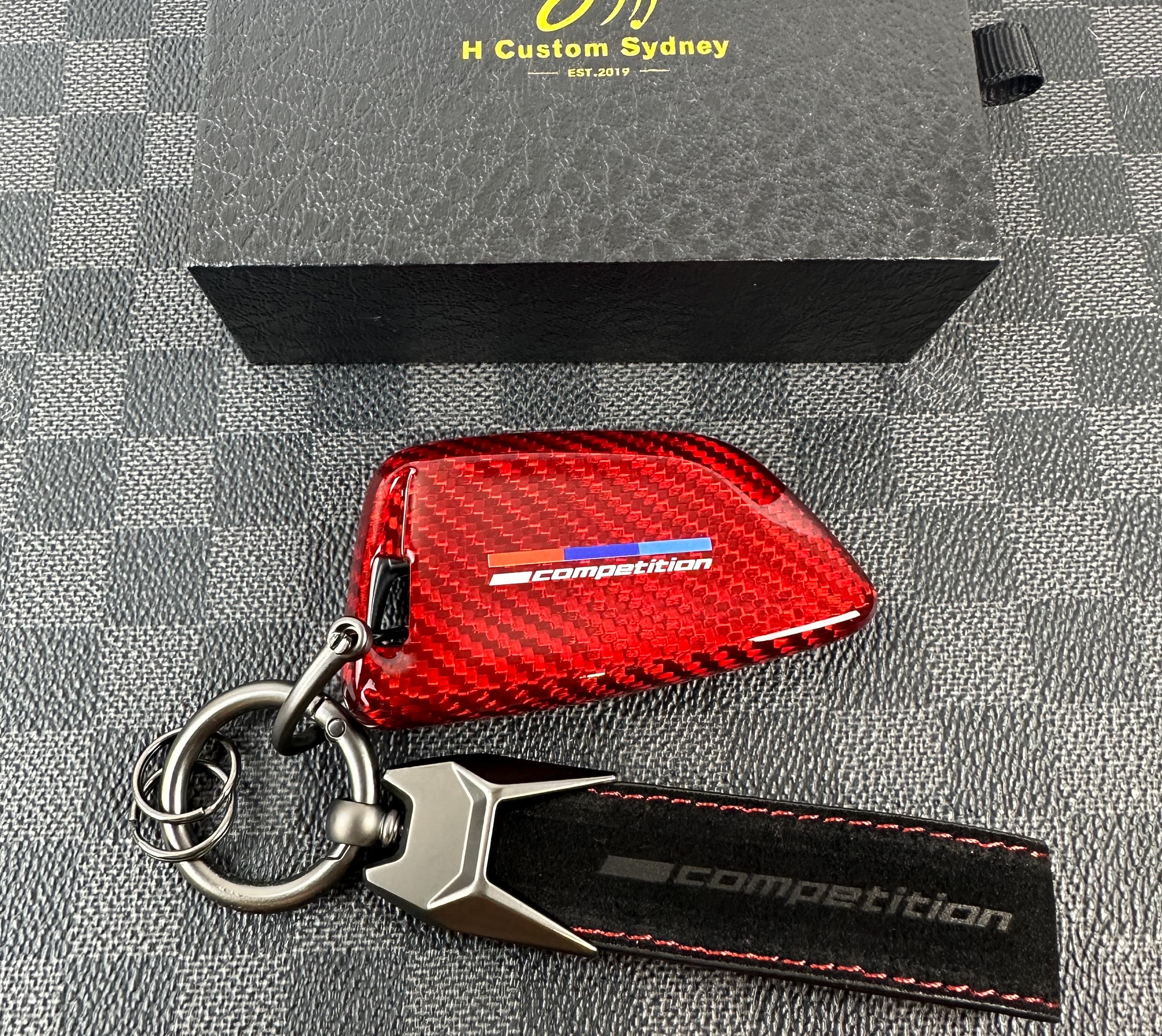 Competition Edition Premium Fiber Key Fob Cover for BMW M3 M4 M5 M8 X3M ...