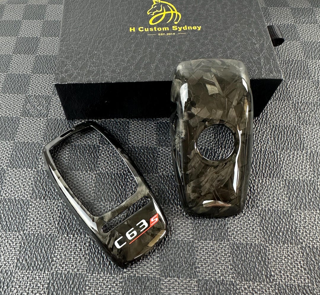 Luxury Forged Carbon Fiber Key Fob Cover Case Fit for Mercedes AMG 2019 ...