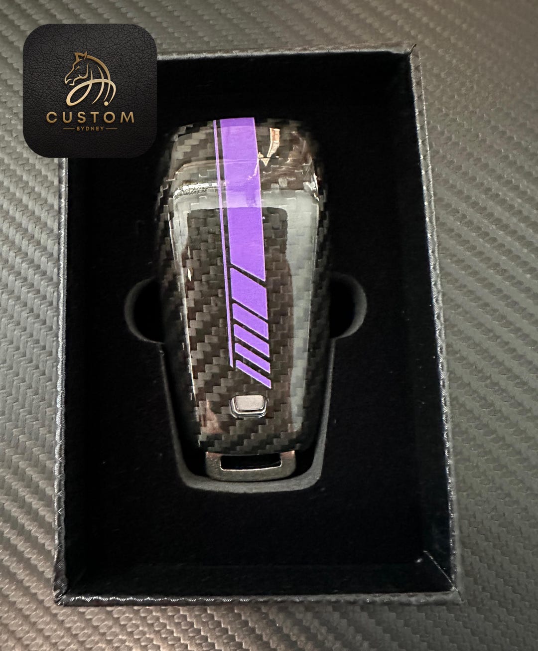 Premium Genuine Carbon Fiber Key Fob Cover Case for Mercedes AMG Model ...