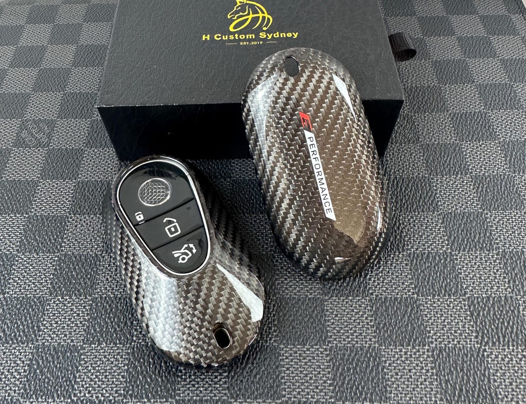 Premium Carbon Fiber Key Fob Cover for Mercedes AMG New C Glc E S Class ...