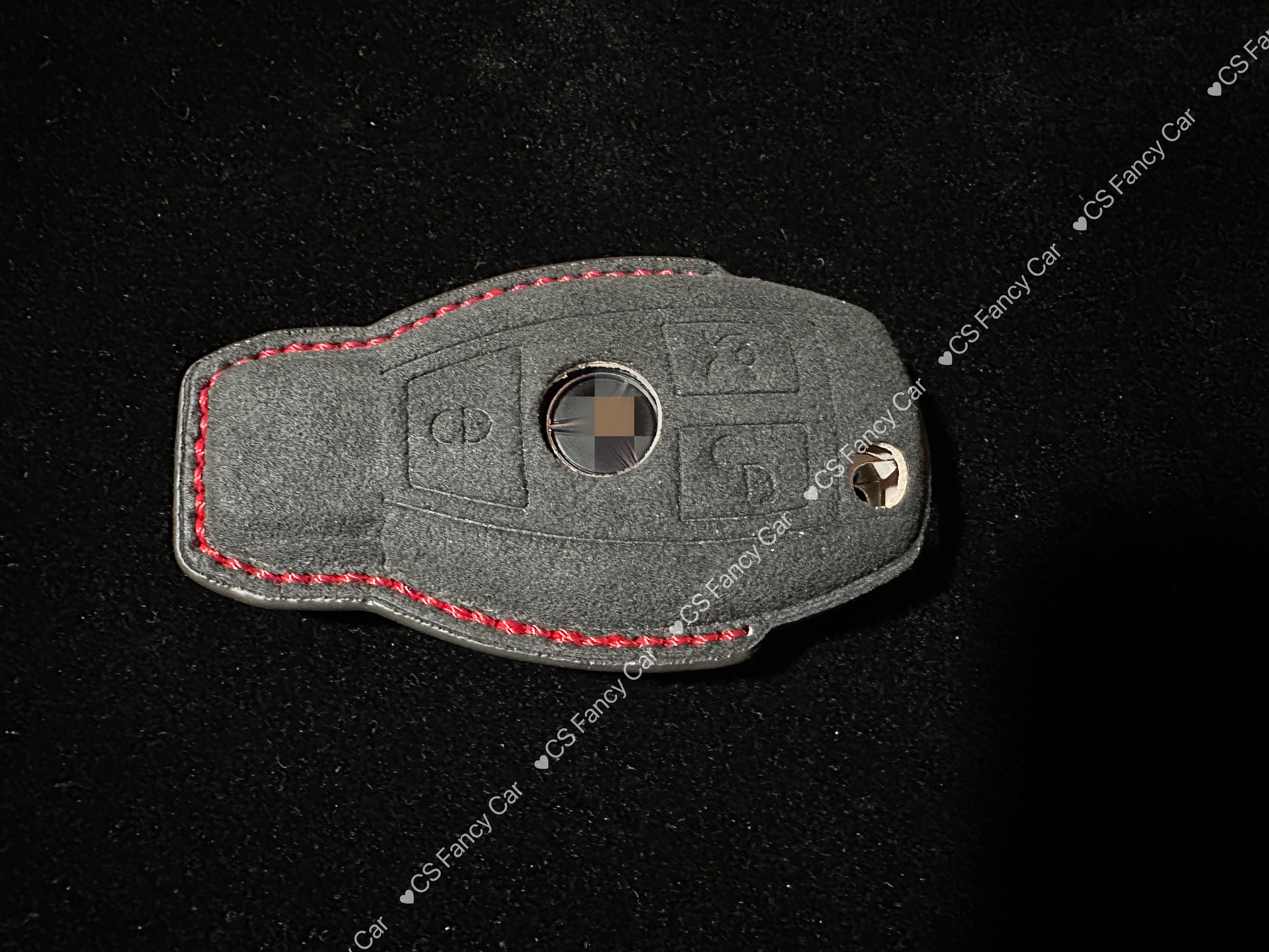 Premium Alcantara Leather Key Fob Cover Case for Mercedes AMG Model ...