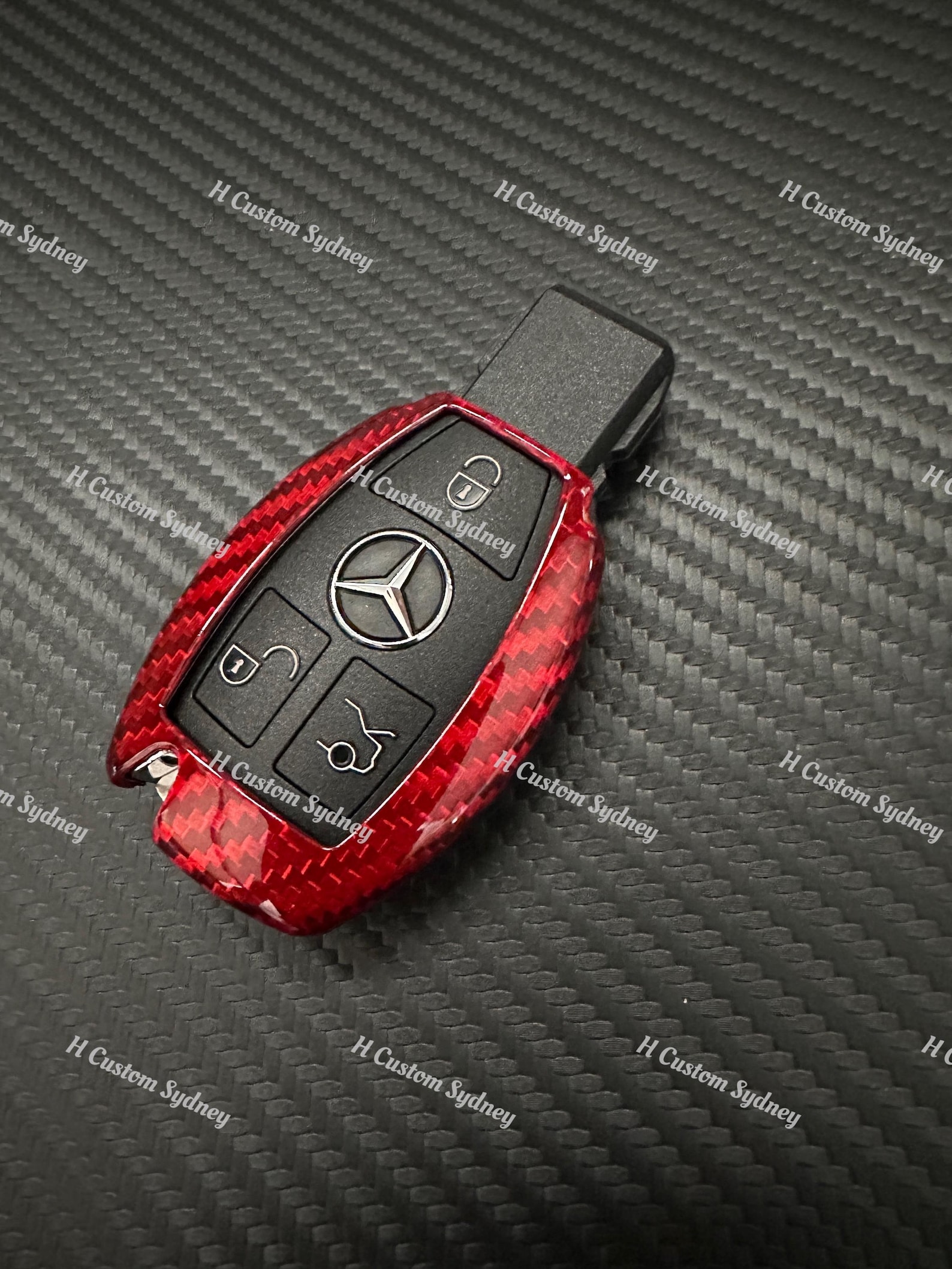 Premium Genuine Carbon Fiber AMG Key Fob Cover Pack for Mercedes A45 ...