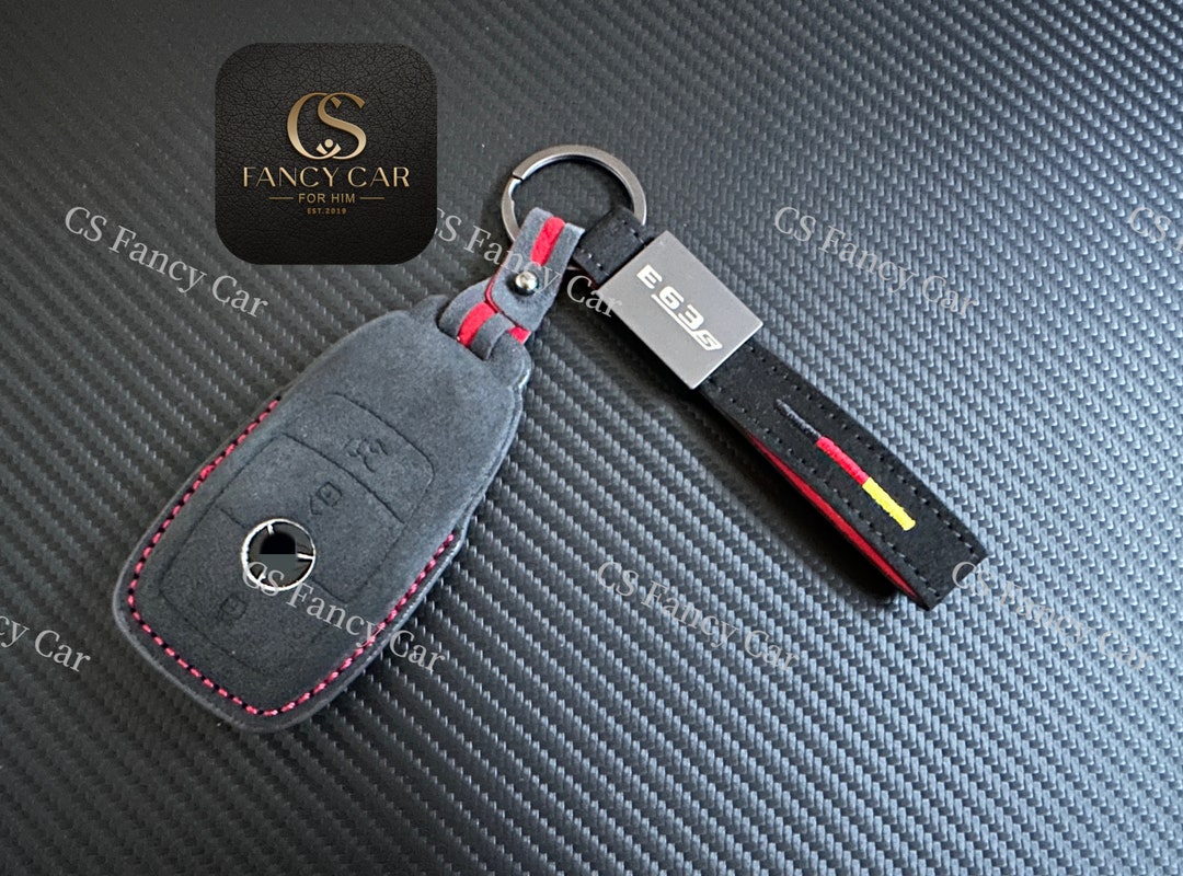 E63S Premium Alcantara Leather Key Fob Cover Case for Mercedes E63S ...