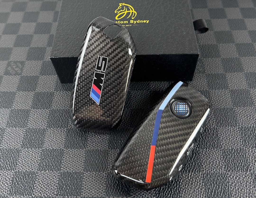 Luxury Carbon Fiber Key Fob Cover Case for BMW New M5 G90 G99 New ...