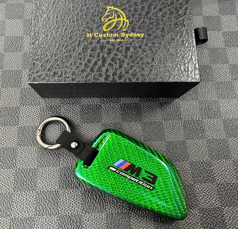 M3 M4 M5 M8 X3M X4M X5M X6M Competition Premium Genuine Fiber Key Fob ...