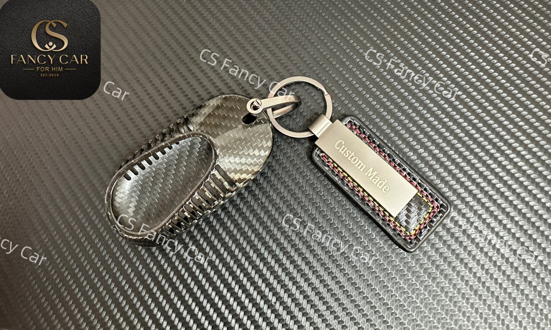 Personalized Premium Genuine Fiber Key Fob Cover Case Fit for Mercedes ...