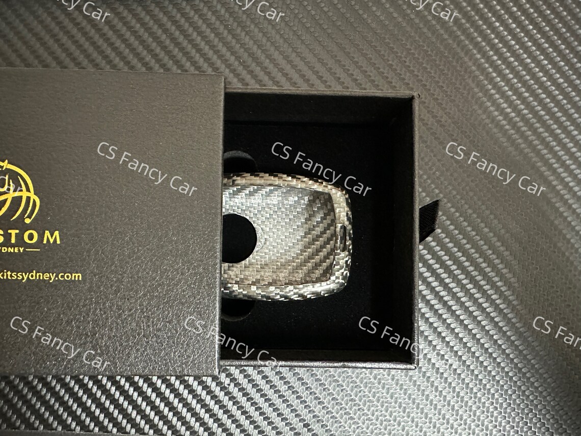 C63S Premium Genuine Carbon Fiber Key Fob Cover Case Fit for Mercedes ...