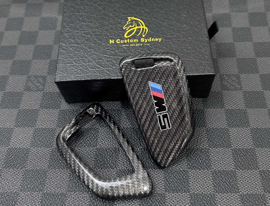 Luxury Genuine Carbon Fiber Keyring Key Fob Cover Kit for BMW M5 F90 ...