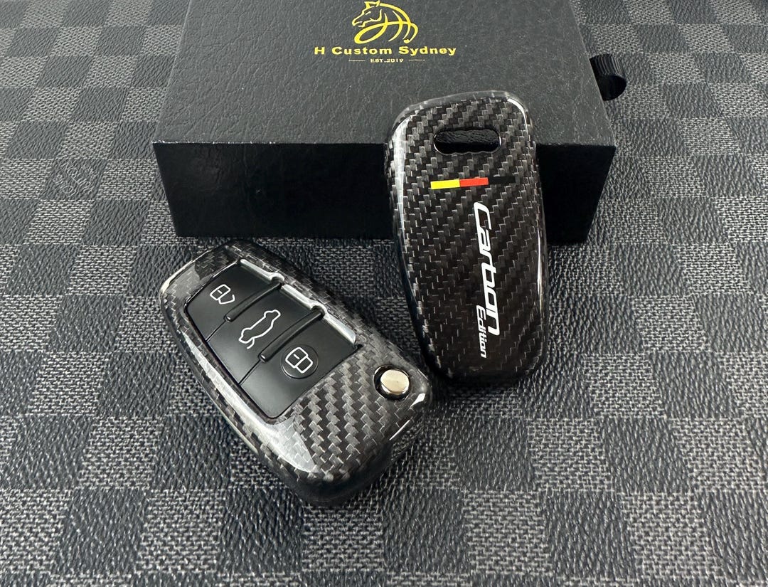 Genuine Carbon Fiber Key Cover for Audi RS3 S3 RSQ3 Q2 SQ2 Q3 R8 Carbon ...