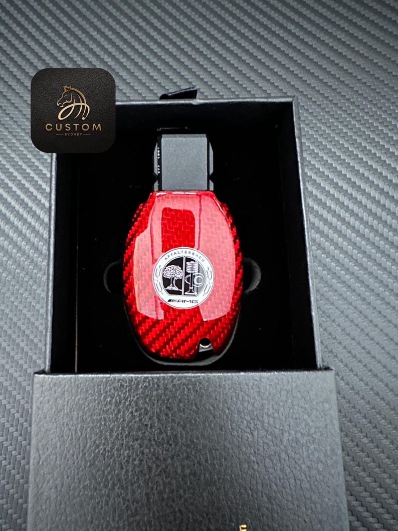 Premium Genuine Carbon Fiber AMG Key Fob Cover Pack for Mercedes A45 ...