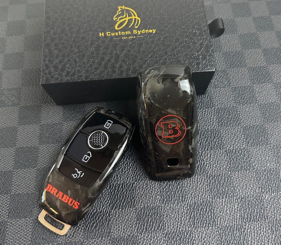 Brabus Style Premium Forged Carbon Fiber Key Fob Cover Case for ...