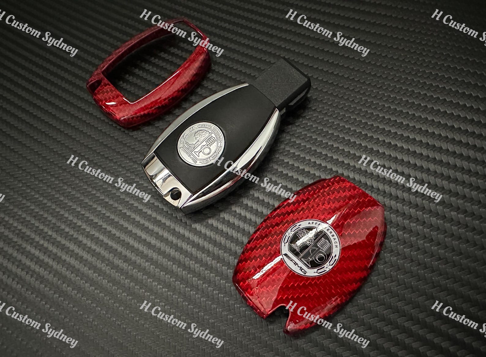 Premium Genuine Carbon Fiber AMG Key Fob Cover Pack for Mercedes A45 ...