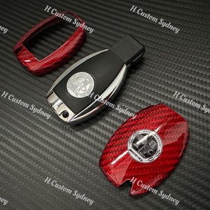 Premium Genuine Carbon Fiber AMG Key Fob Cover Pack for Mercedes A45 ...