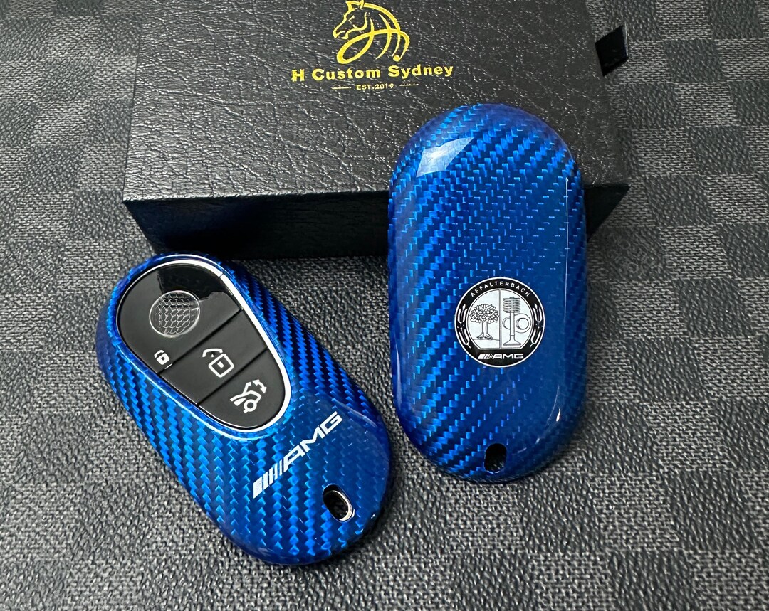 Premium Carbon Fiber Key Fob Cover for Mercedes AMG New C Glc E S Class ...