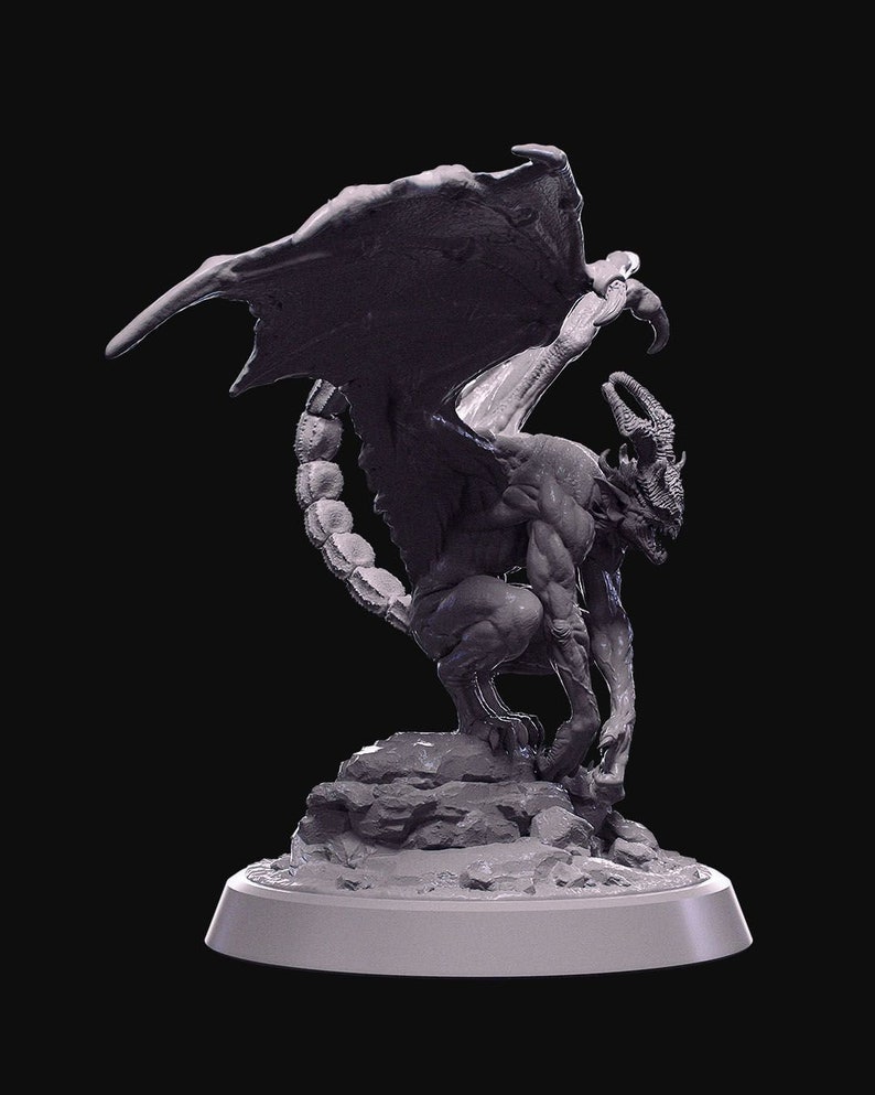 Winged Demon STLFLIX Dnd Fantasy RPG 3D Printed Role Playing Games ...