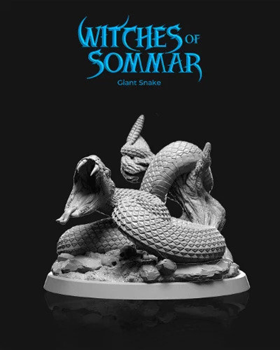 Giant Snake - STLFLIX - Dnd - Fantasy RPG - 3D Printed - Role Playing ...