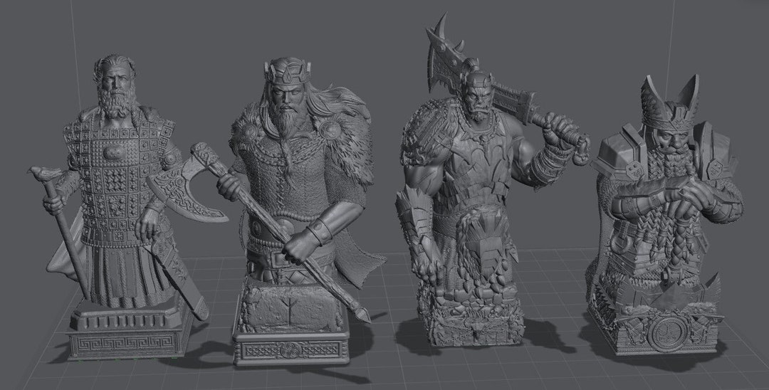 Spare Chess Pieces for Orc/dwarf/viking/greek Sets - 3D Printed ...
