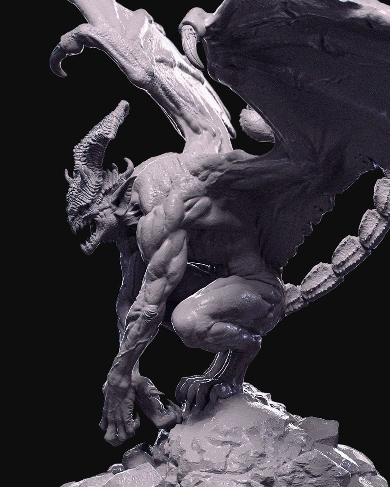 Winged Demon STLFLIX Dnd Fantasy RPG 3D Printed Role Playing Games ...