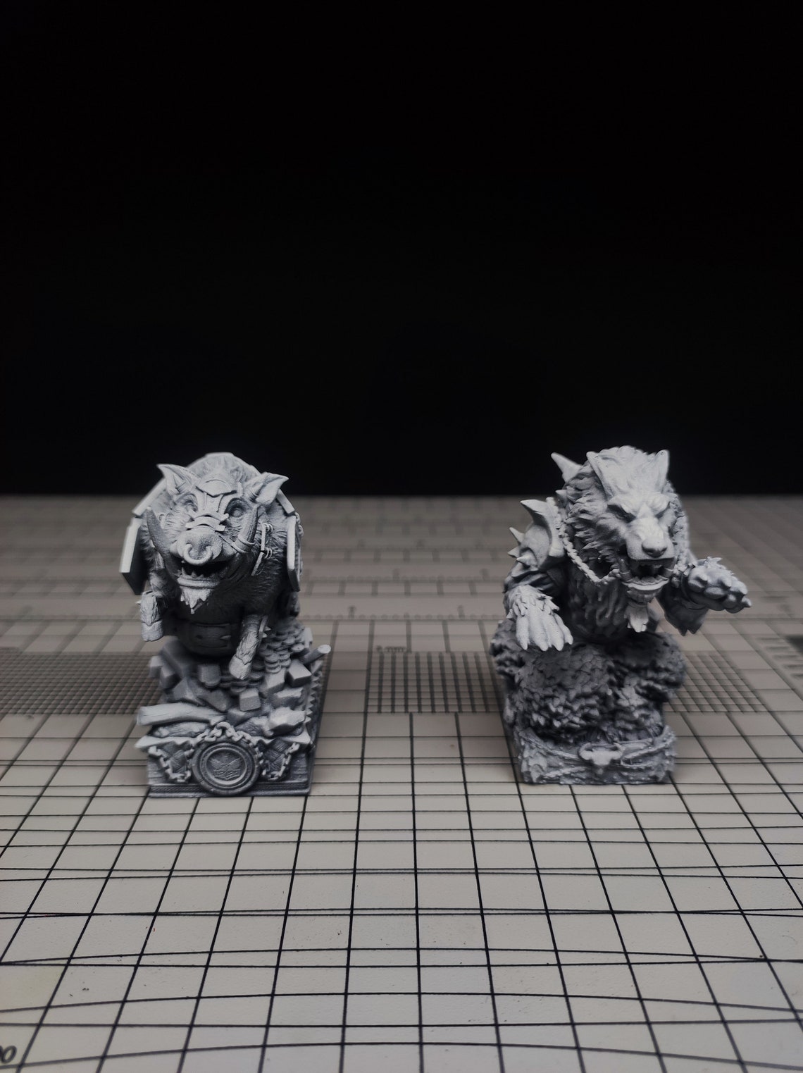 Dwarven Chess Pieces 16 Parts 3D Printed STLFLIX Fantasy D&D Tabletop ...