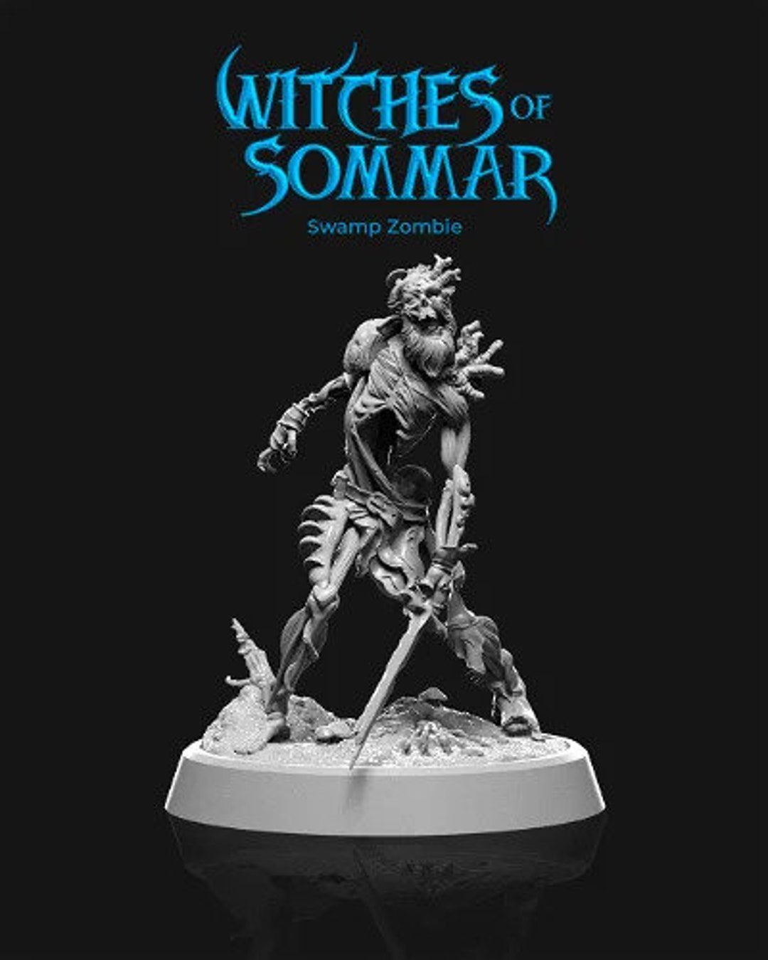 Swamp Zombie - STLFLIX - Dnd - Fantasy RPG - 3D Printed - Role Playing ...