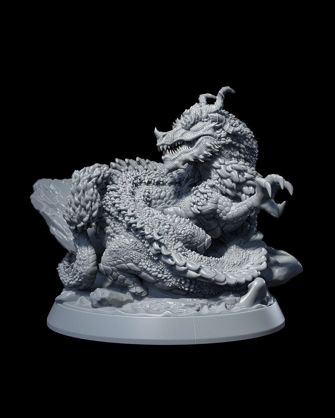Oriental Dragon STLFLIX Dnd Fantasy RPG Miniature 3D Printed Role ...